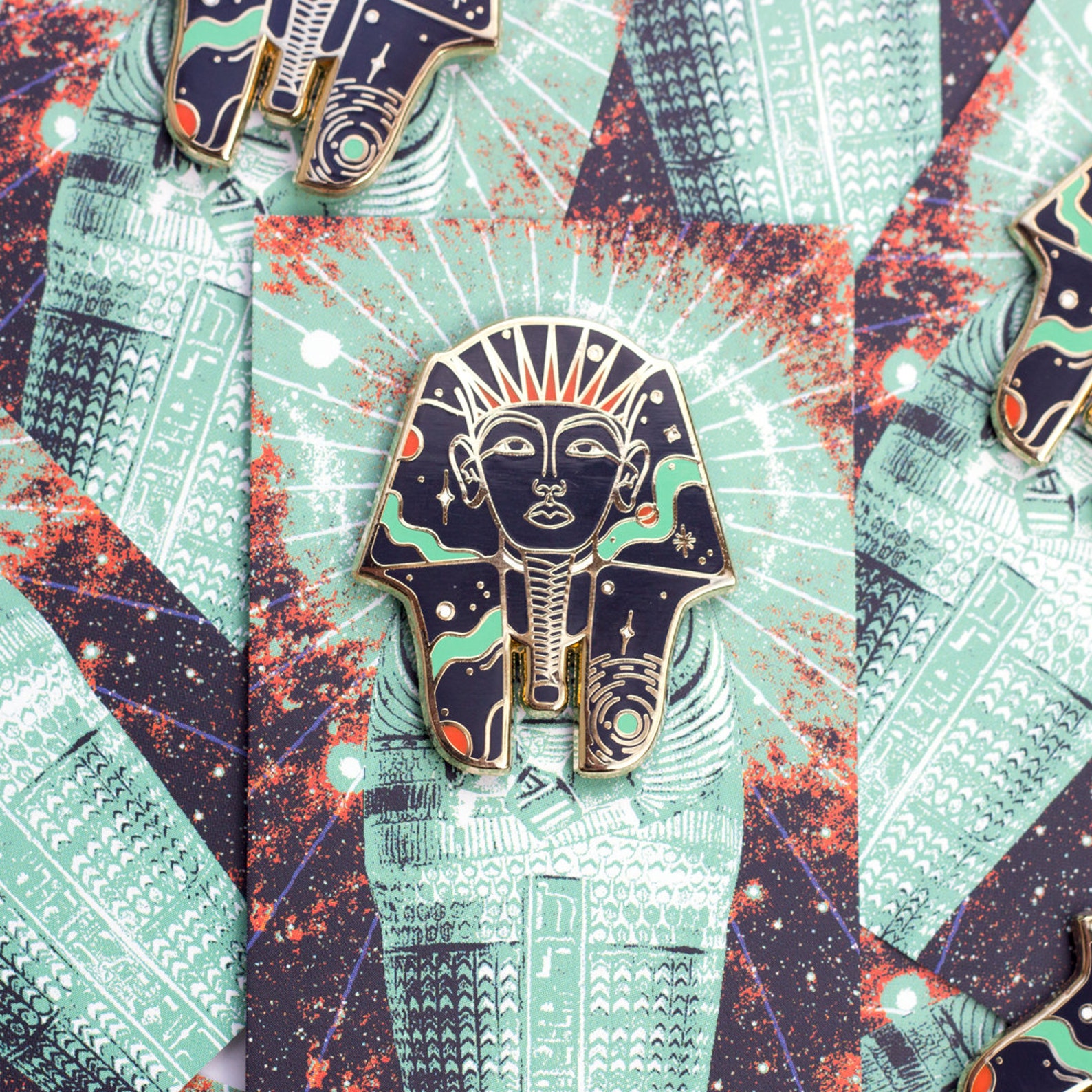 Cosmic Pharaoh Enamel Pin Enamel Pin Set Egyptian Jewelry - Etsy UK