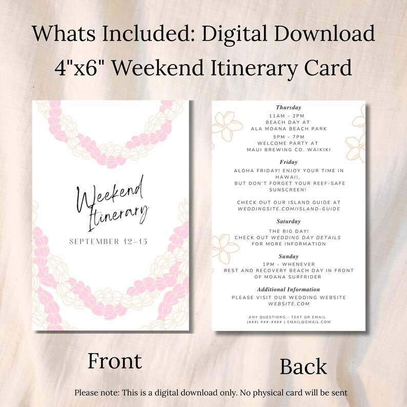 Floral Wedding Invitation, Wedding Itinerary and Wedding Day Details ...