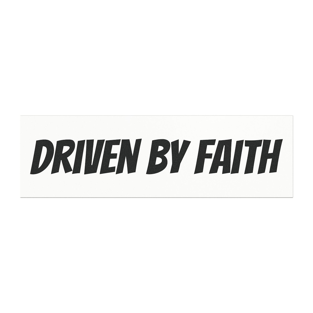Driven by Faith Bumper Magnet | Christian Car Decal, Inspirational Auto ...