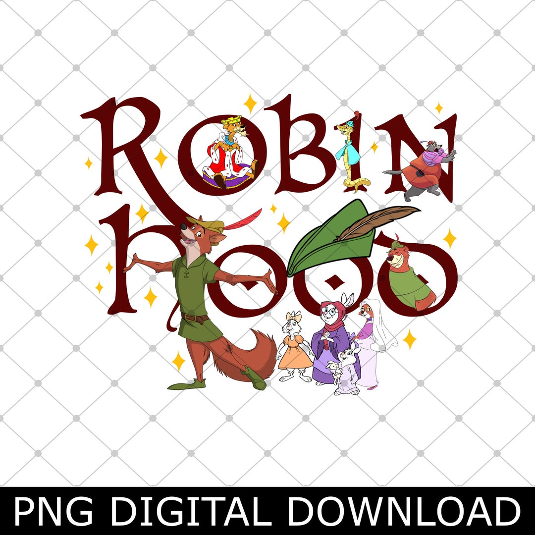 Retro Robin Hood Christmas Png, Robin Hood Png, Oo De Lally Robin and ...