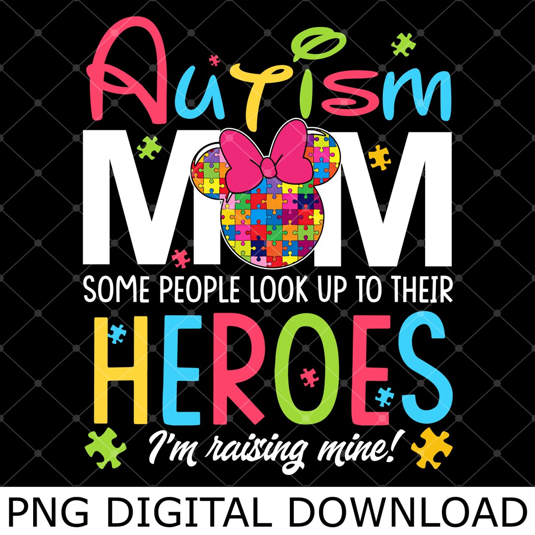 Minnie Autism Mom Png, Proud Autism Mom Png, Autism Neurodiversity Png ...