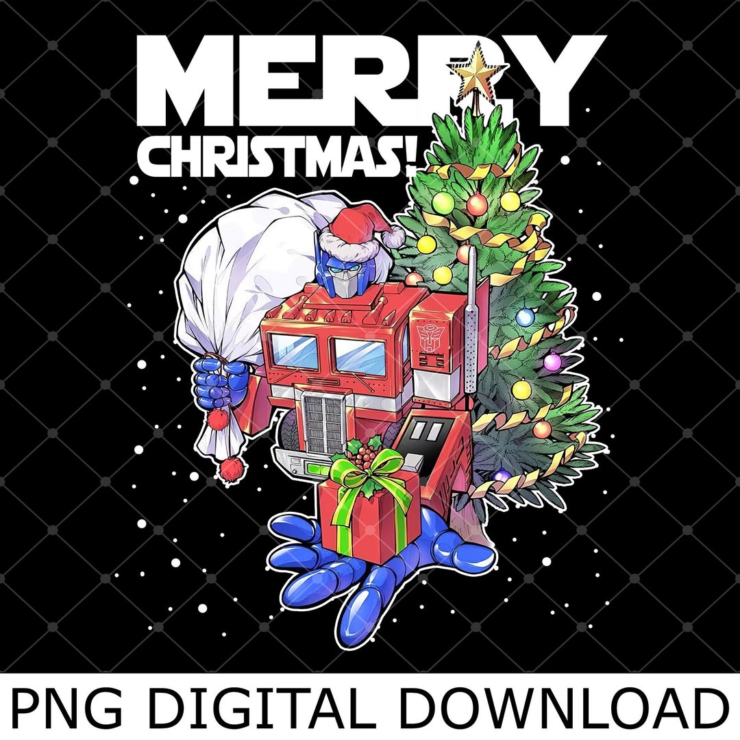 Merry Christmas Transformers Png Optimus Prime Claus Santa - Etsy