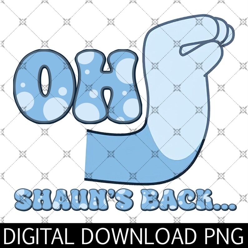 Bluey Bandit Dad Meme Oh Shaun Back...png, Bandit Heeler Dad Png ...