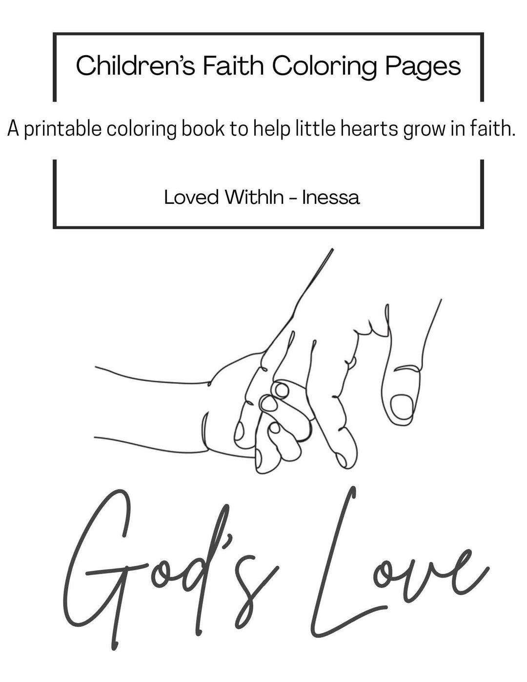 God’s Love Coloring Pages for Kids – 10 Printable Coloring Sheets With ...