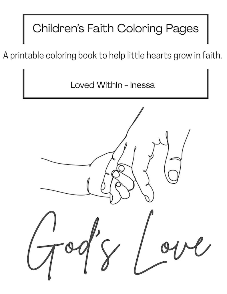 God’s Love Coloring Pages for Kids – 10 Printable Coloring Sheets With ...