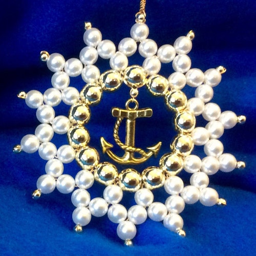 14-point Star With Anchor - Etsy