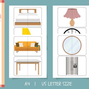 Printable Household Items Matching Game for Toddlers and Preschoolers ...
