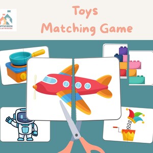 Printable Toy Matching Game for Toddlers and Preschoolers Match Cards ...