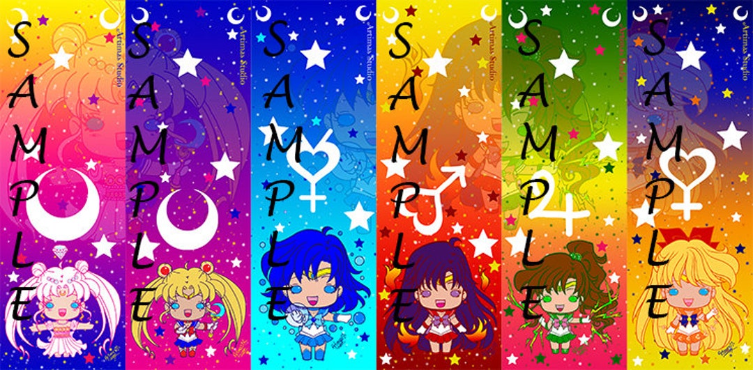 Sailor Moon Chibi Bookmarks - Serenity, Sailor Moon, Sailor Mercury ...