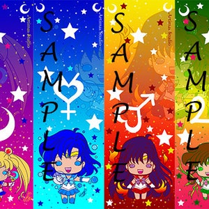 Sailor Moon Chibi Bookmarks - Serenity, Sailor Moon, Sailor Mercury ...
