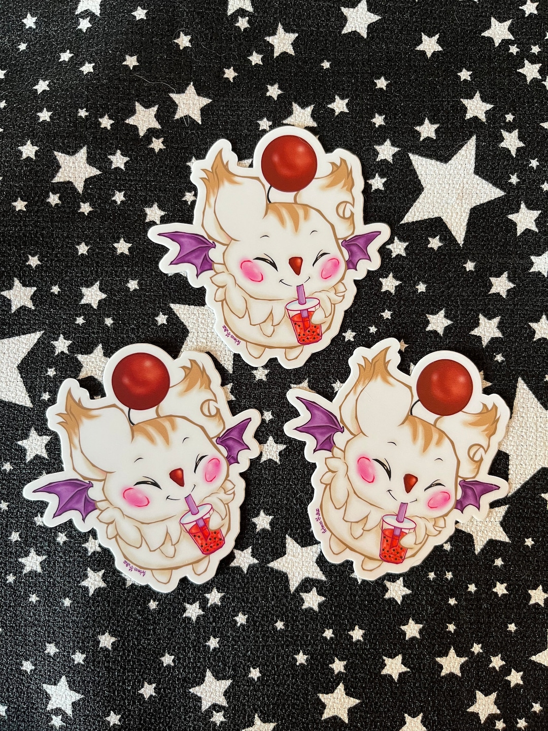 Bubble Tea Moogle Die-cut Sticker GIFT Weather/waterproof - Etsy