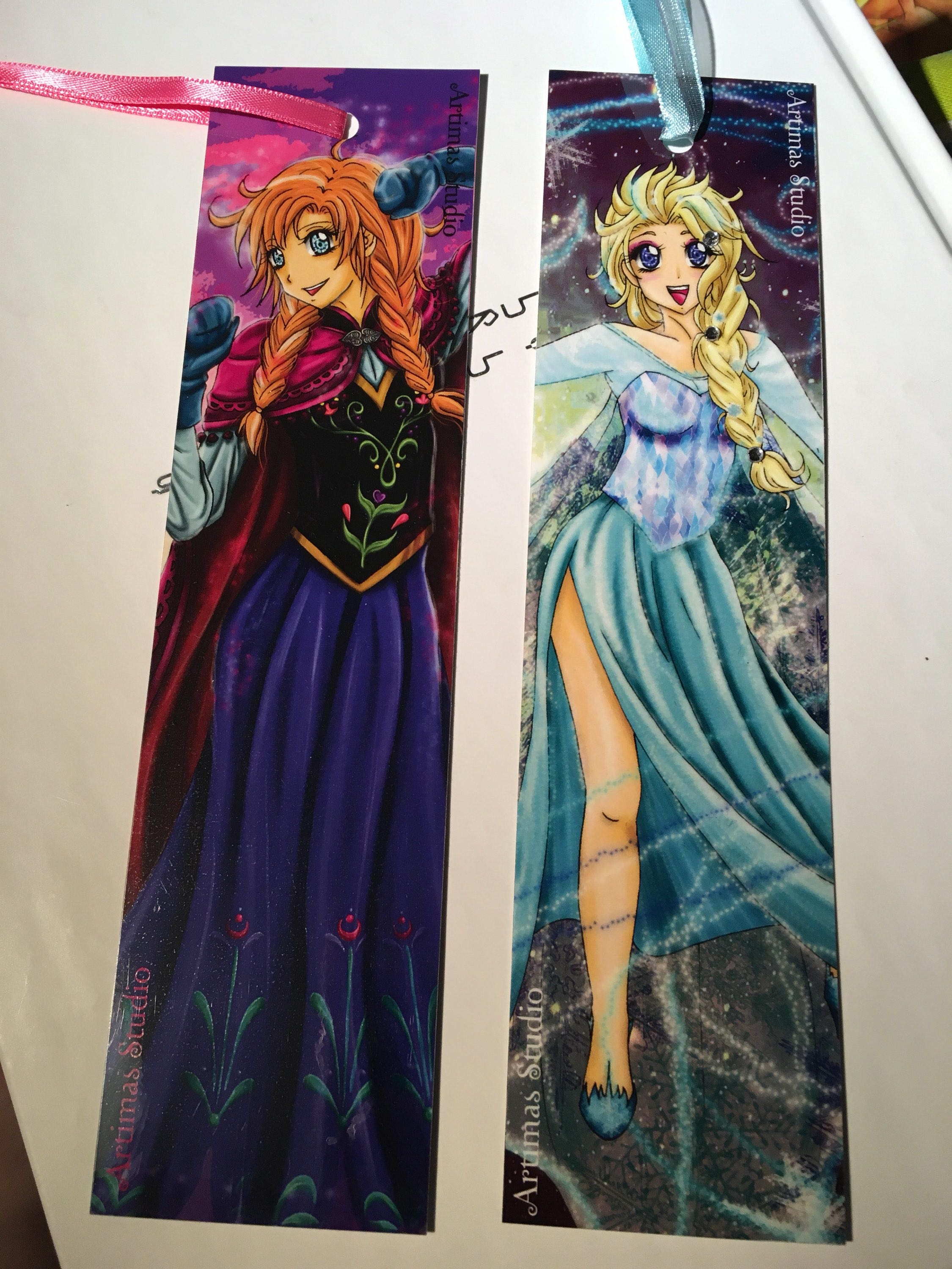 Frozen Prints and Bookmarks Anna Elsa Gift - Etsy