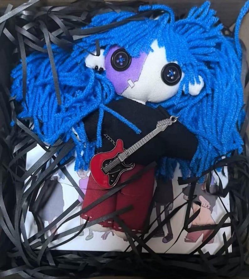 Sally Face Plush Doll With Guitar, Handmade Sal Fisher Plush Toy, Sally ...