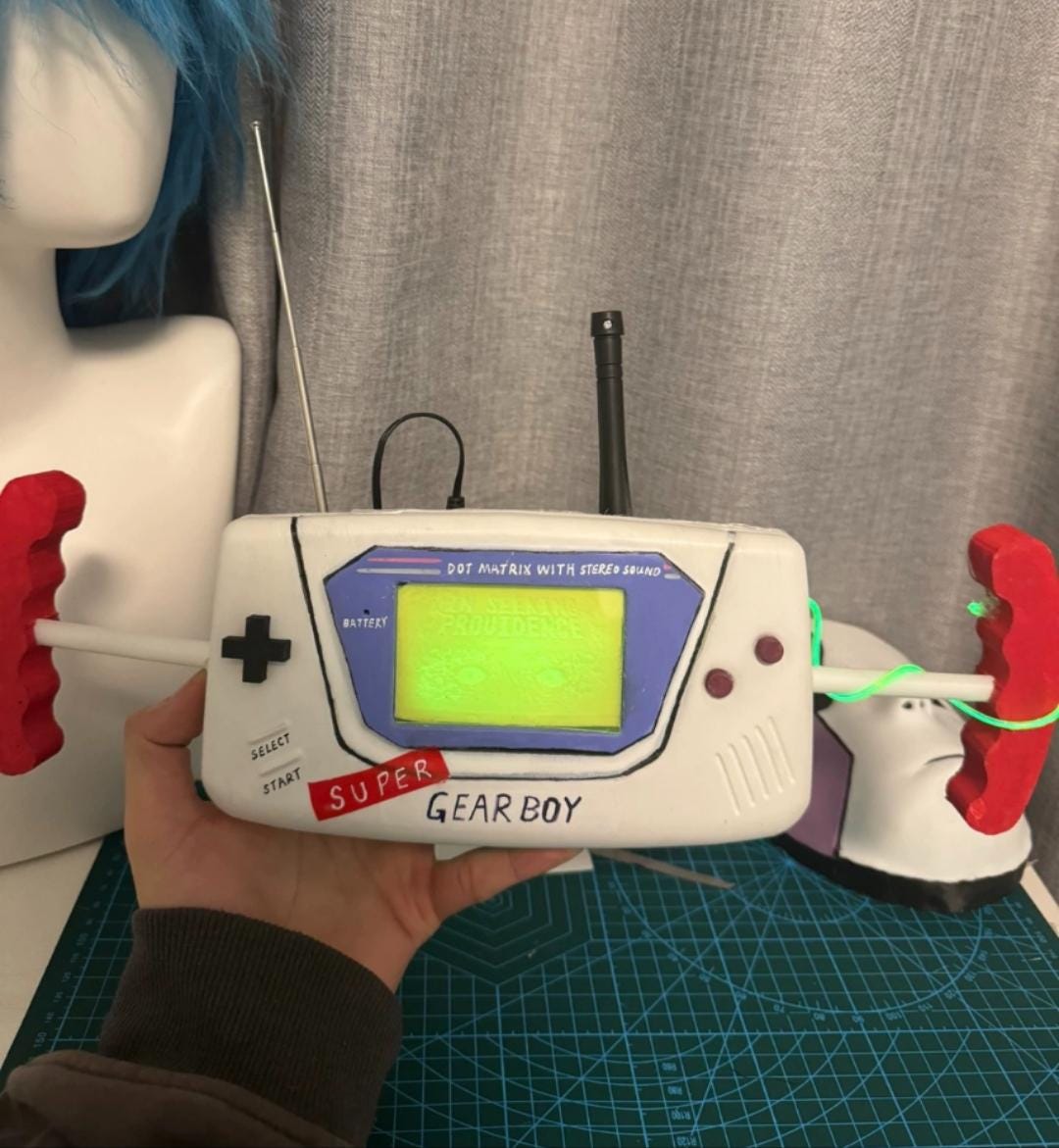 Intercom Available Sally Face Super Gear Boy, Handmade Cosplay Props ...