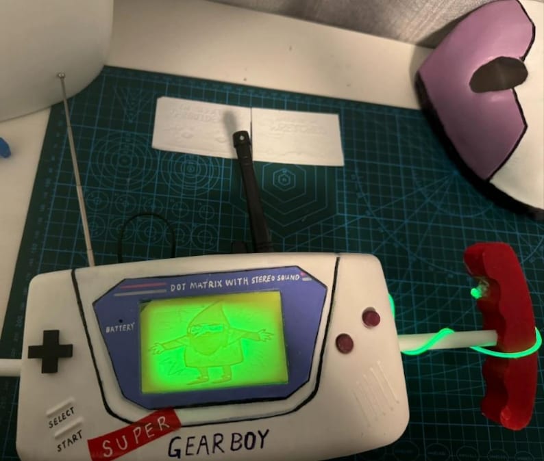 Intercom Available Sally Face Super Gear Boy, Handmade Cosplay Props ...
