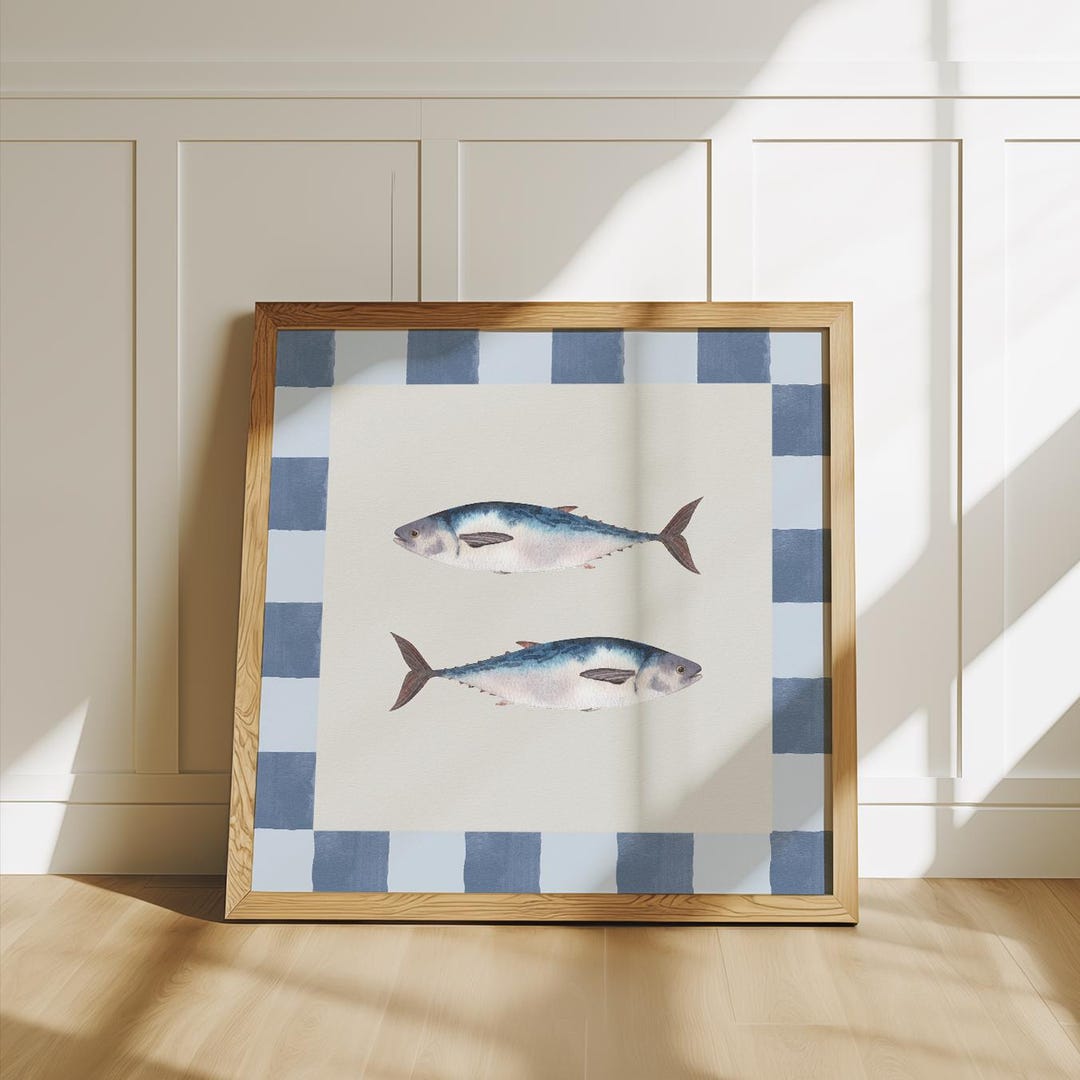 Vintage Tuna Fish Print, Retro Tuna Poster, Coastal Kitchen Tuna Art ...