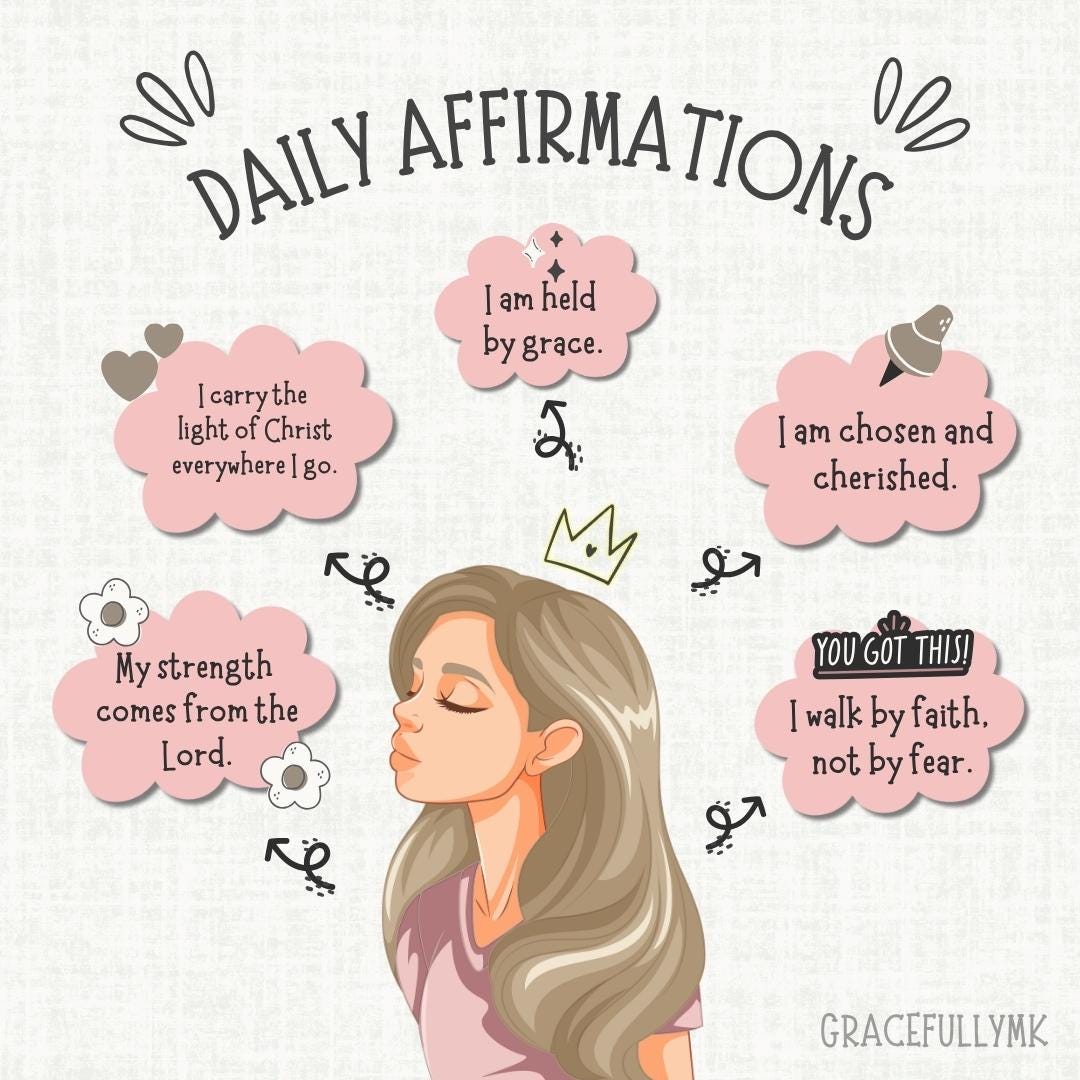 Faith Forward: 30 Printable Affirmation Cards | Faith-based Daily ...