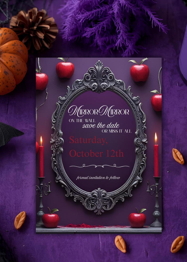 Villain Party Save the Date | Digital Download | Evil Queen Birthday ...