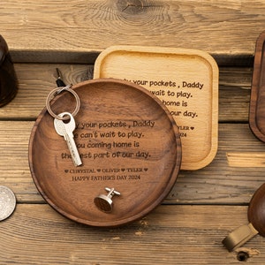 Personalized Valet Tray for Dad, Father's Day Gift, Catch All Table ...