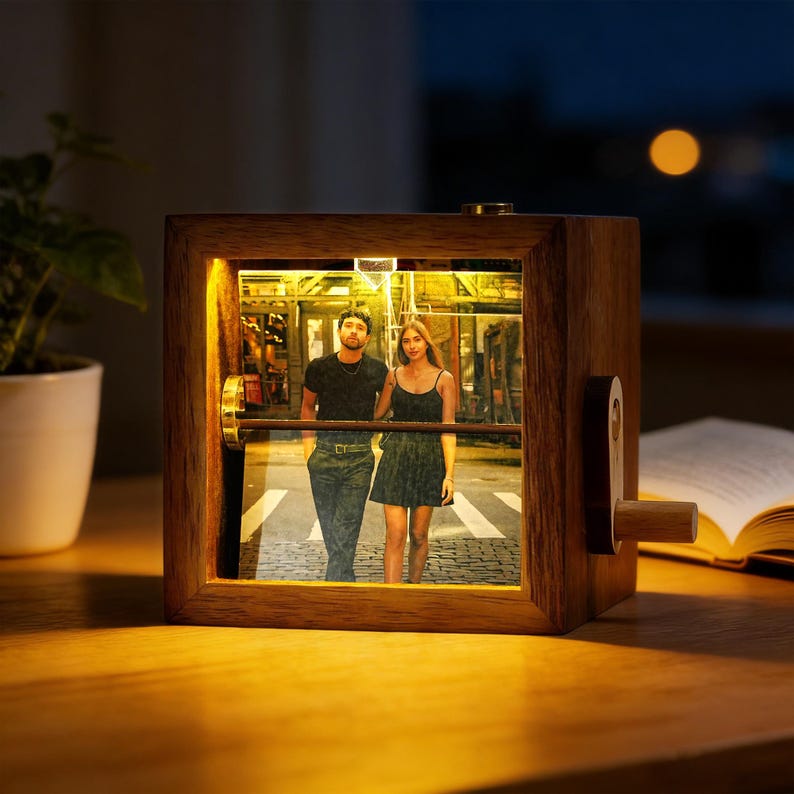 Personalized Photo Flipbook Animation Box, Custom Wood Photo Box With ...