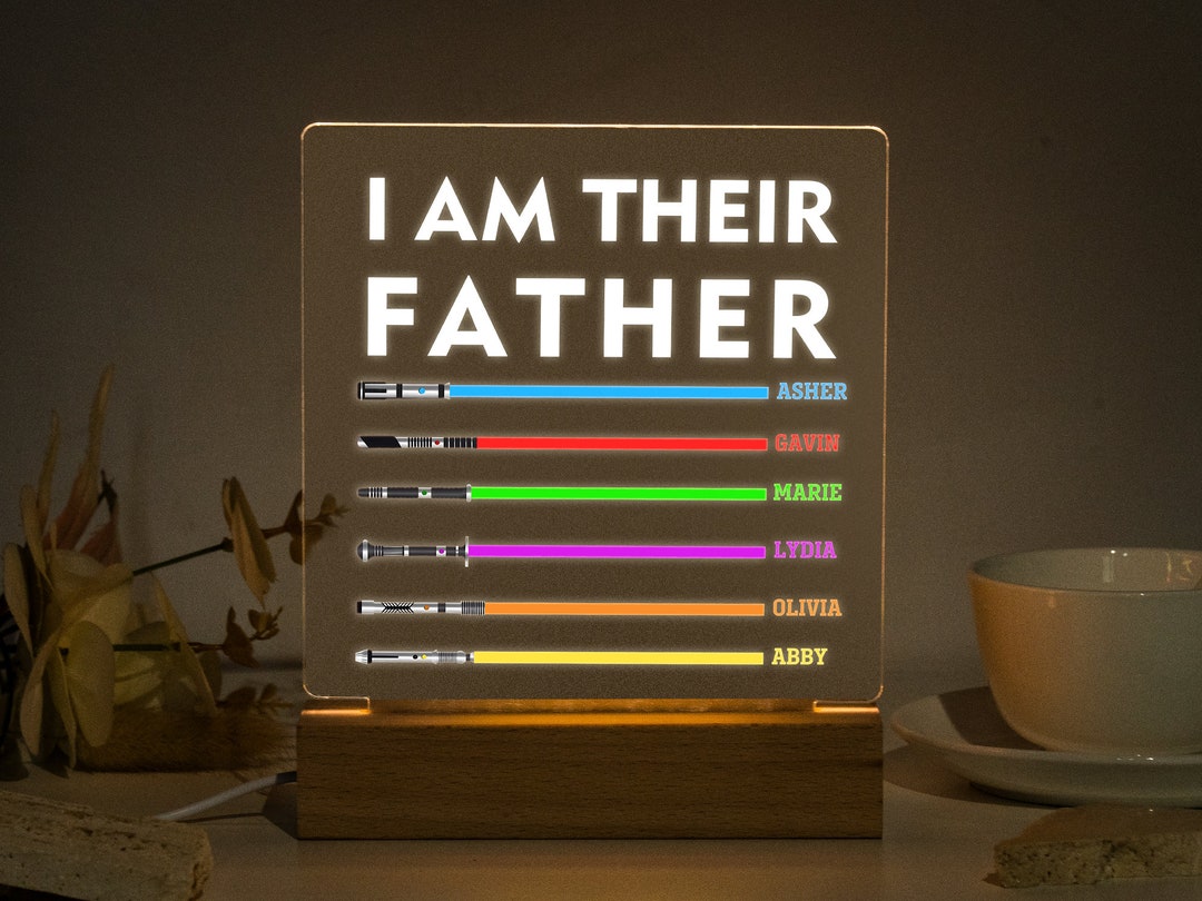 Light up - I Am Their Father Sign, I Am Their Grandfather, Father's Day ...