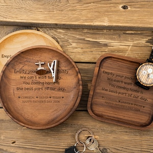 Personalized Valet Tray for Dad, Father's Day Gift, Catch All Table ...