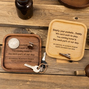 Personalized Valet Tray for Dad, Father's Day Gift, Catch All Table ...