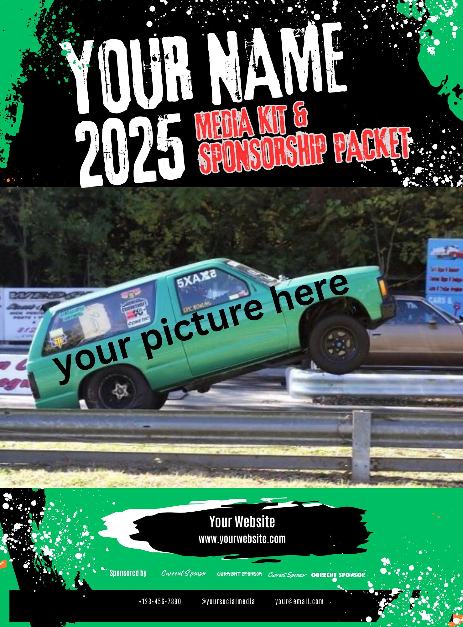 Racing Sponsorship Proposal & Media Kit Editable Canva Templates Drag ...