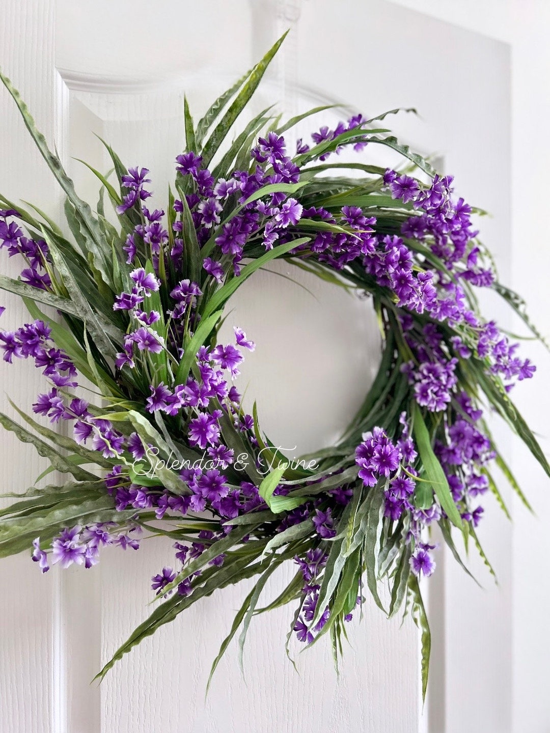 Summer Wreath Purple Lilac Floral Wreath Front Door Wreath Spring ...