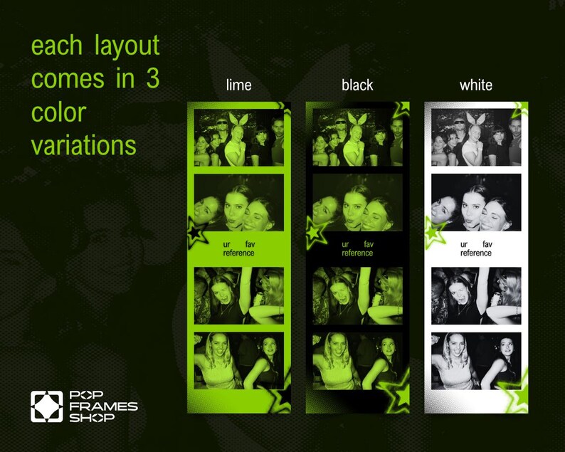 Brat Photo Booth Template Bundle | 2x6 & 6x4 Editable Canva Photo ...