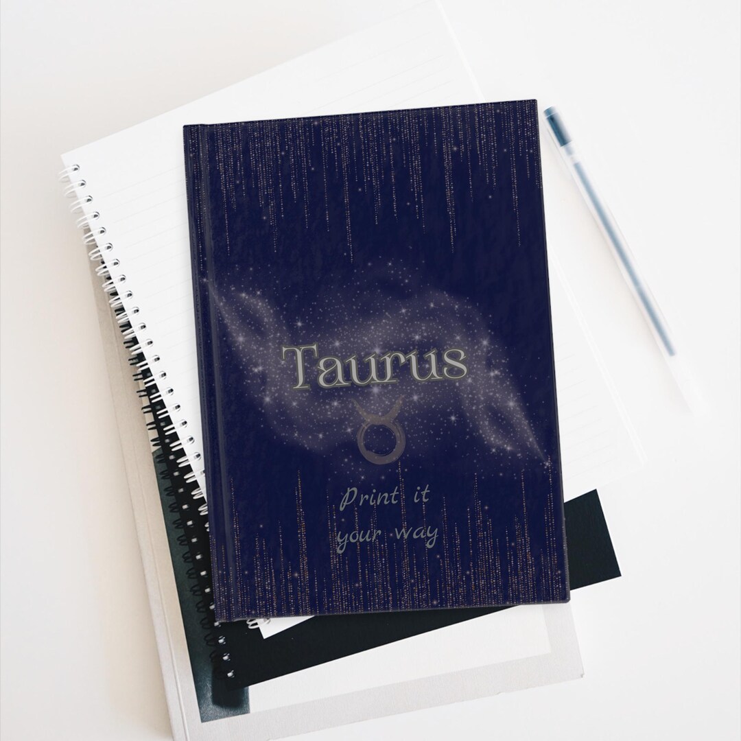 Taurus Zodiac Journal - Starry Dark Blue Notebook, Astrology Gift - Etsy