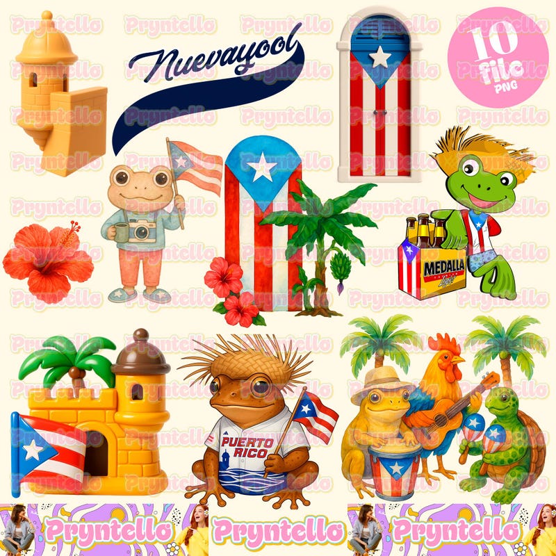 Puerto Rico Clipart - Etsy