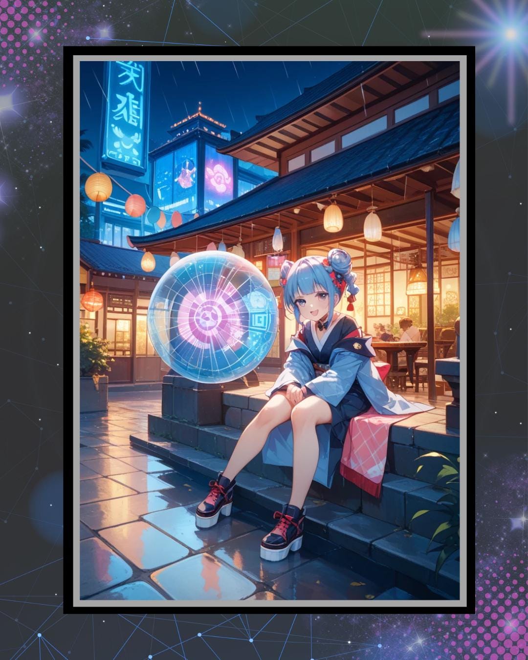 Cyber Shrine Guardian Futuristic Anime Puzzle (252, 500, 1000 Pieces ...