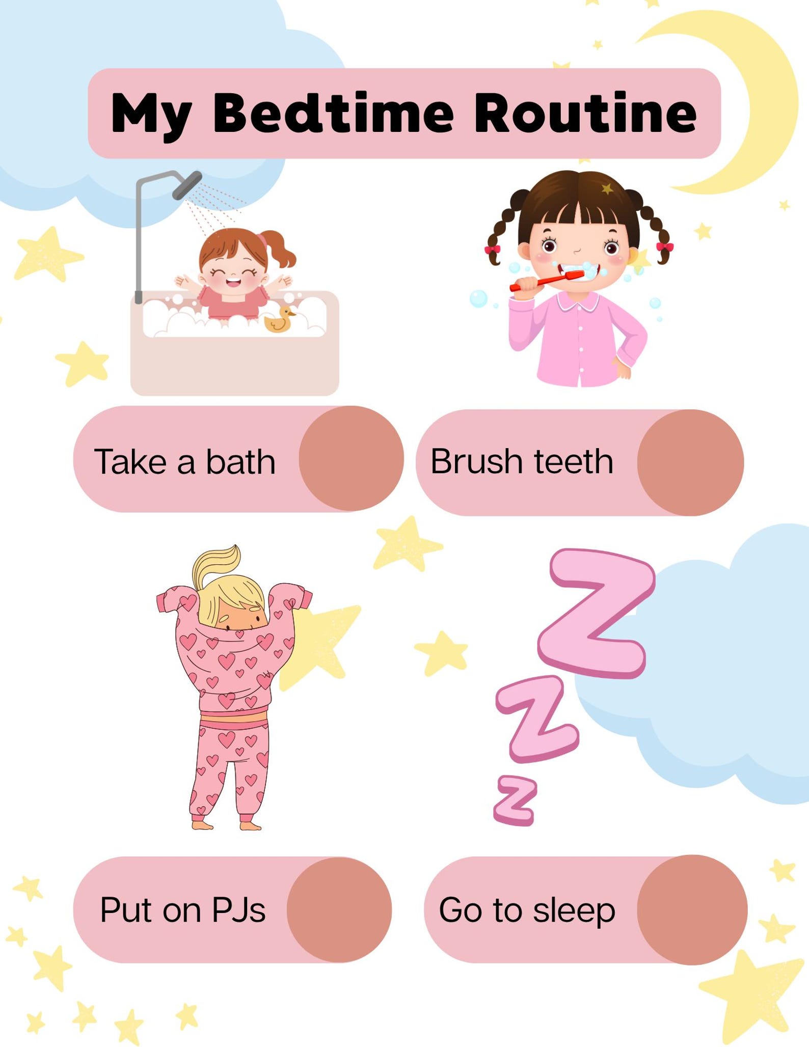 Toddler Routine Chart Printable | Morning & Night Routine + Daily Chore ...