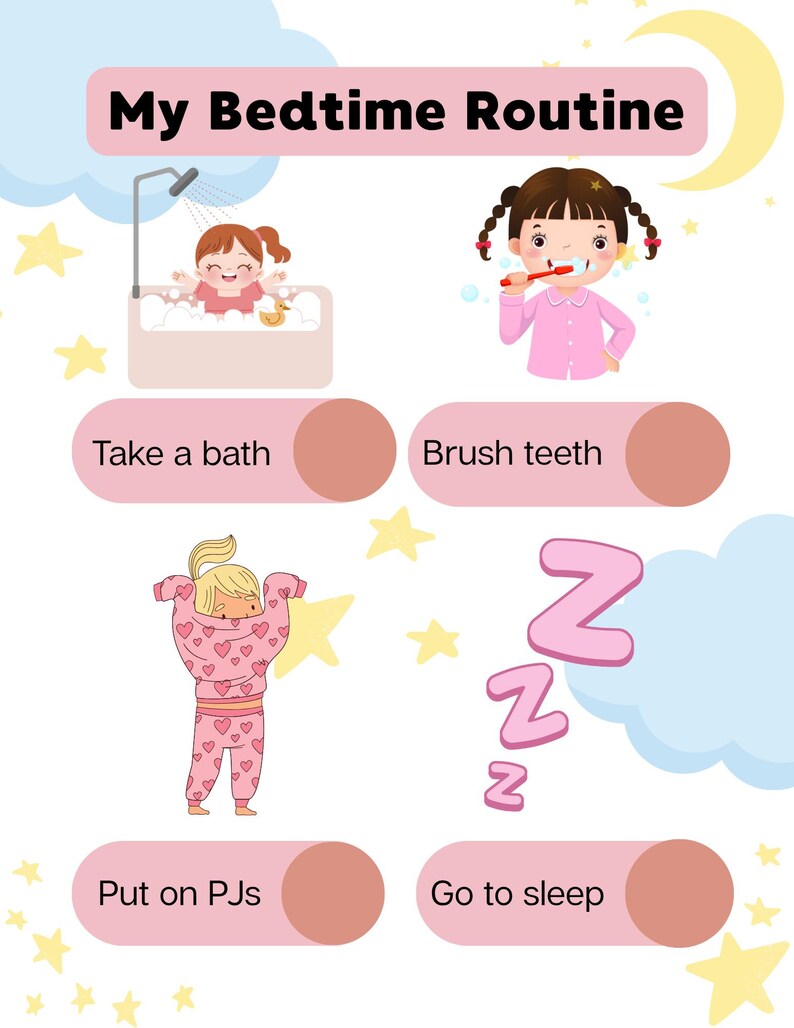 Toddler Routine Chart Printable | Morning & Night Routine + Daily Chore ...