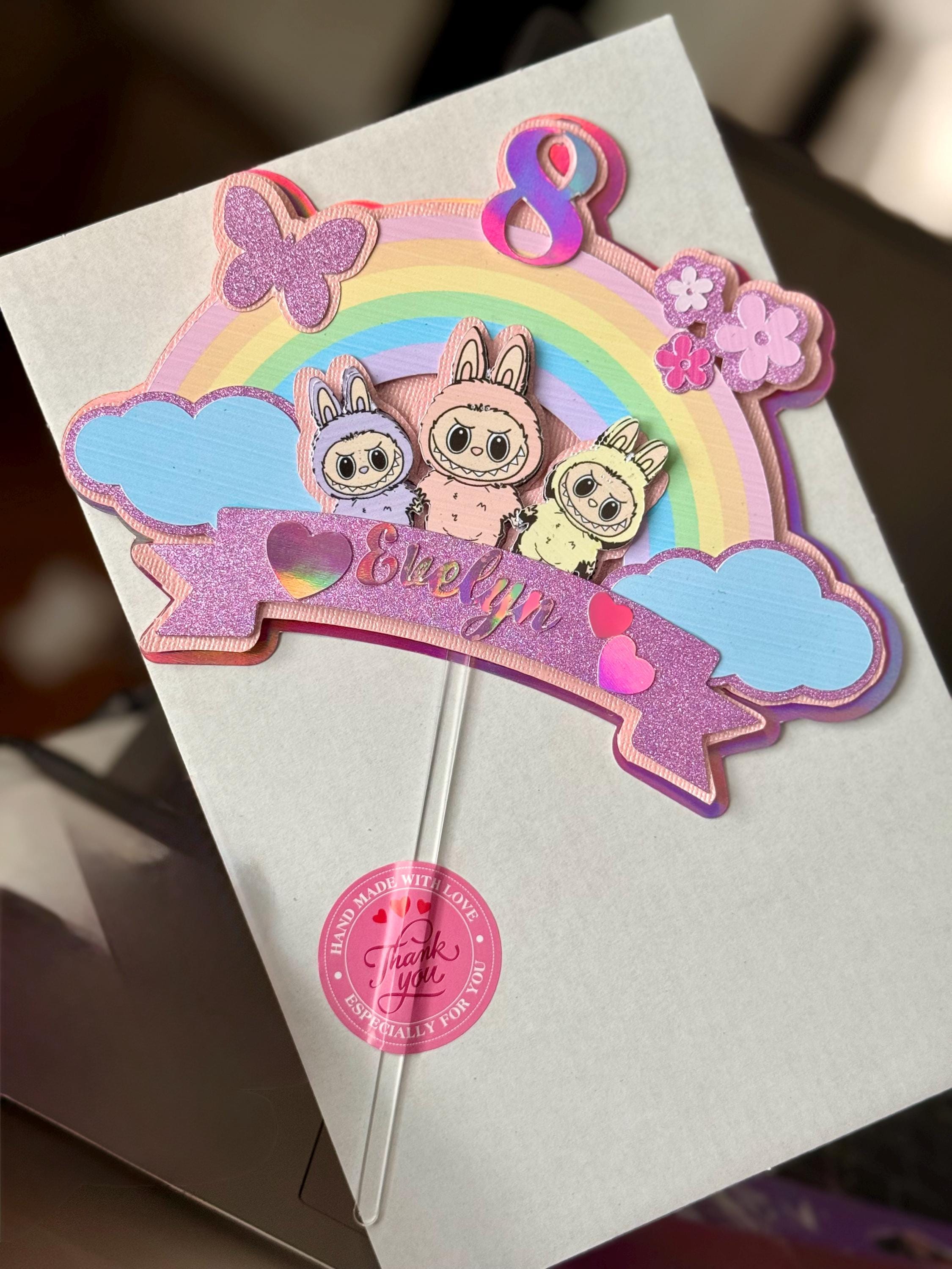 Labu Cake Topper Personalised Popart Kawaii - Etsy