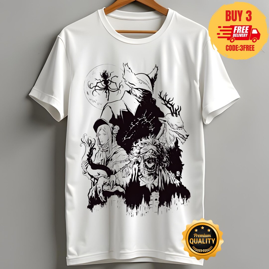 Bloodborne Shirt, Fear the Old Blood Shirt, Horror Game, Gamer Shirt ...