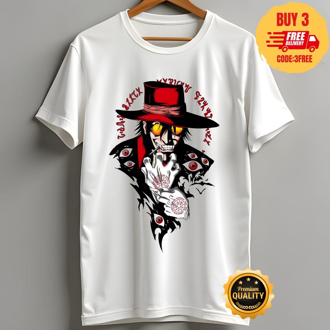 Hellsing Shirt, Hellsing Gift, Alucard Shirt, Seras Victoria Shirt ...