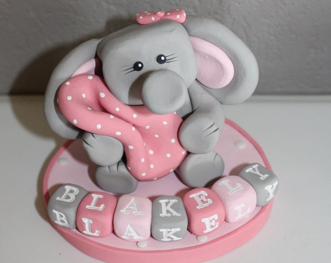 Custom Elephant Cake Topper for Birthday or Baby Shower - Etsy