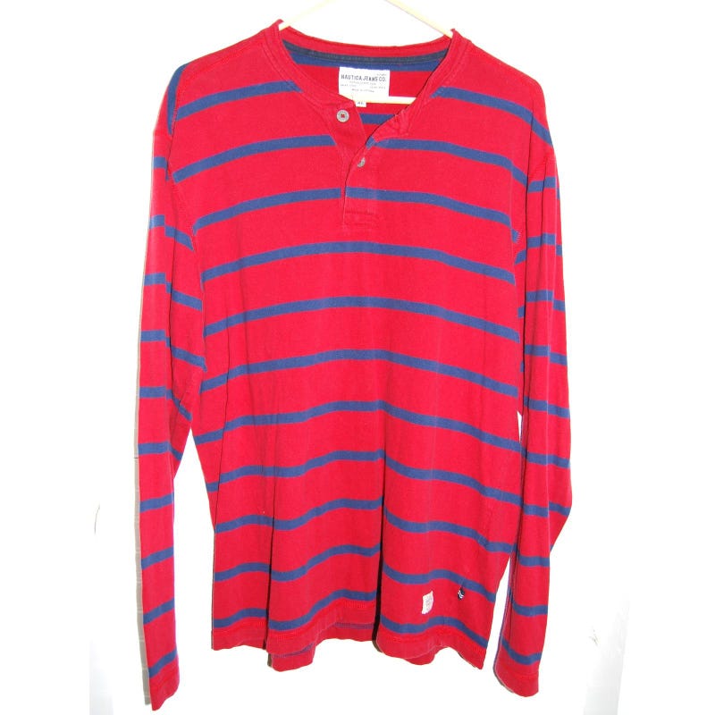 Y2k Striped Henley - Etsy