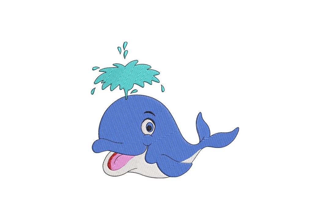 Whale Machine Embroidery Design, Whale Embroidery Design, Whale ...