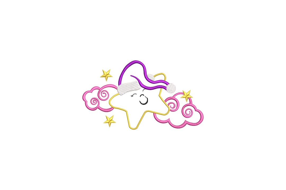 Star Applique Machine Embroidery Design, Star Applique Embroidery ...