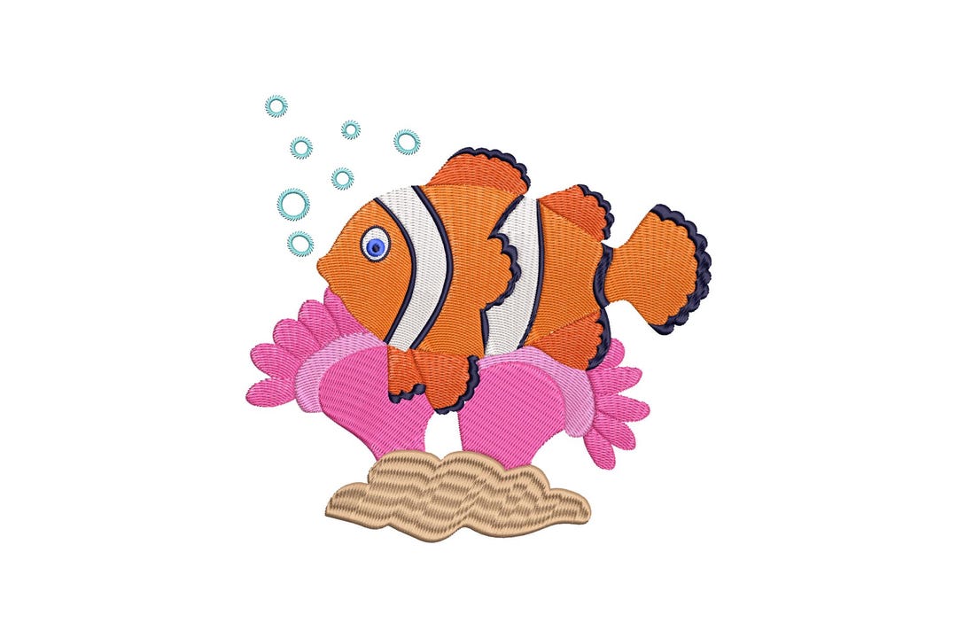 Clownfish Machine Embroidery Design, Clownfish Embroidery Designs ...