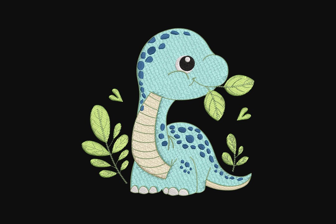Dinosaur Machine Embroidery Design: Fill Stitch (instant Download) - Etsy