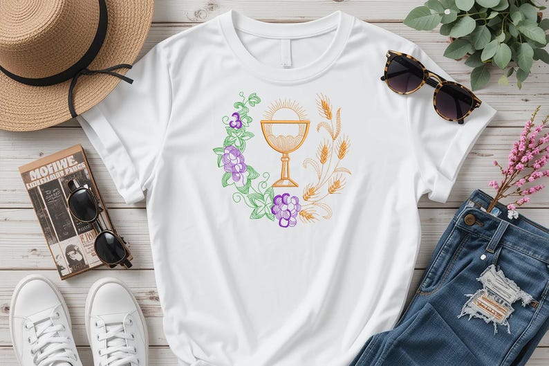 Eucharist Embroidery Designs, Catholic Communion Embroidery Design ...