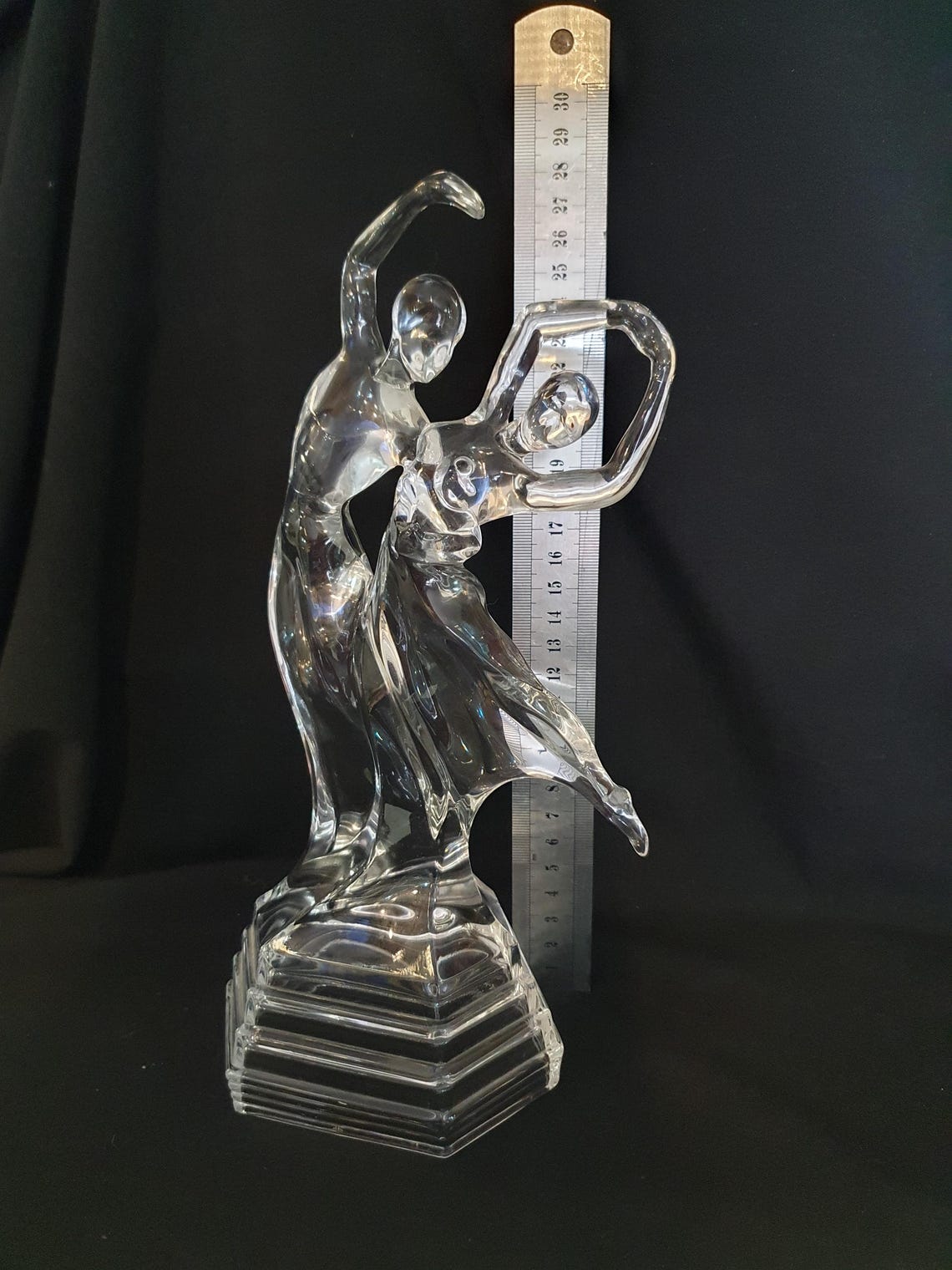 Royal Crystal Rock RCR Glass Dancers Statue Figurine - Etsy