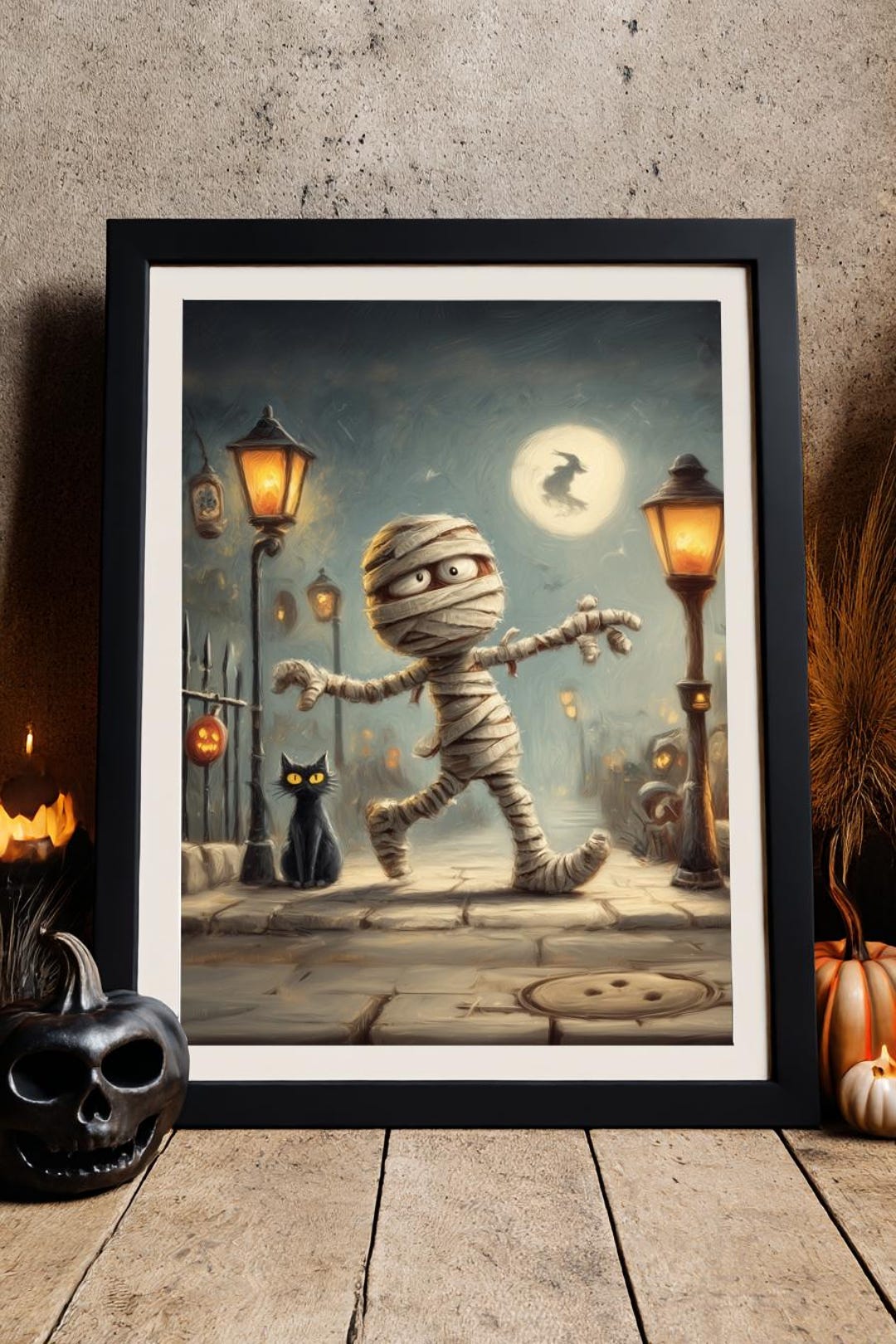A Cute Mummy ,halloween Printable Wall Art ,halloween Lover Spooky ...