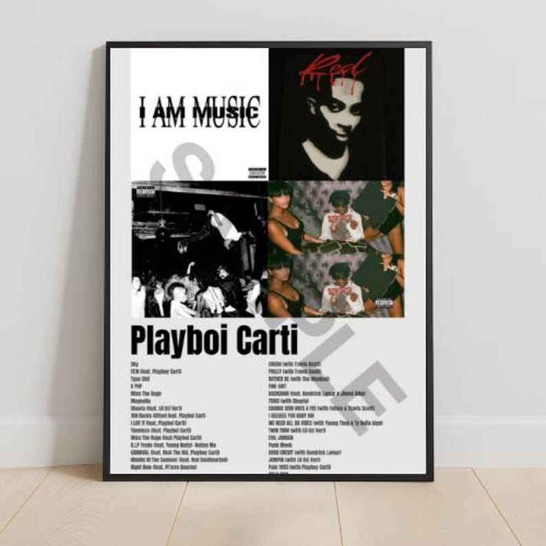 Best of Playboi Carti Digital Poster | Album Cover Collage Print ...