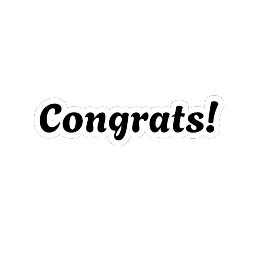 Congrats Kiss-cut Stickers, Graduation Gift Stickers, Celebratory Wall ...