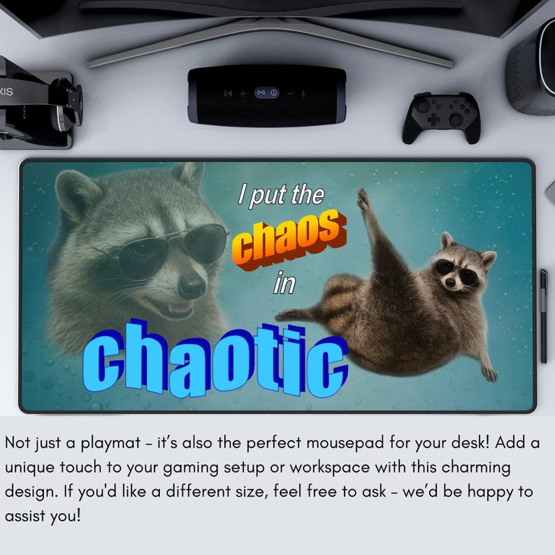 MTG Playmat Raccoon TCG Playmate Meme Mousepad & Deskmat Mtg ...